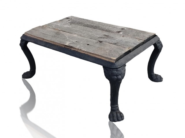 Base de poêle en fonte, table basse de salon