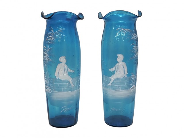 Paire de vases Mary Gregory, impeccable, vaisselle de collection ( 1 ...