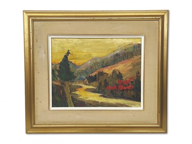 Tableau, huile sur masonite, peinture signée J.P. Labelle